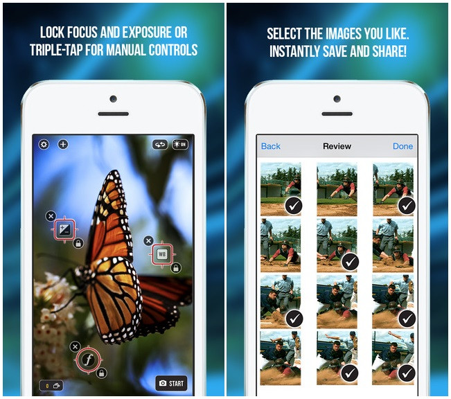 Ứng dụng Fast Camera cho phép người dùng chụp những 1500 bức ảnh trong ...