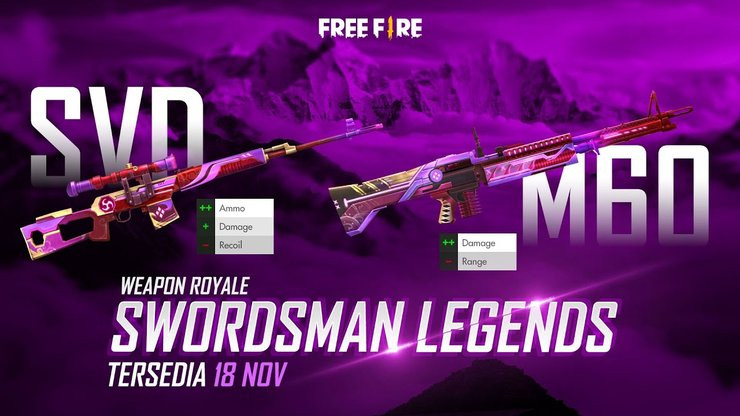Free Fire: Làm thế nào để có được Skin SVD Swordsman Legends độc quyền?