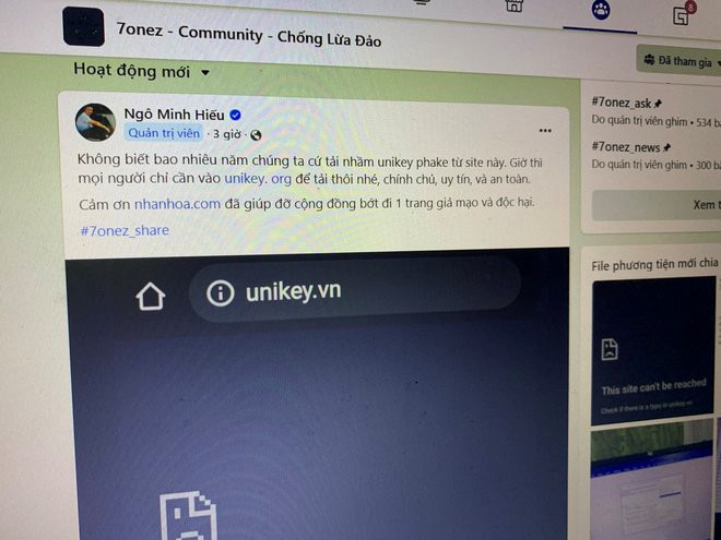 Trang web giả mạo Unikey.vn chính thức bị đóng cửa