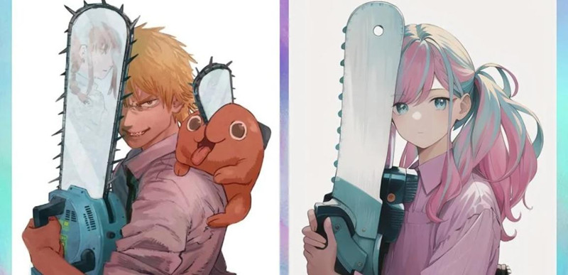 Khi các nhân vật anime Chainsaw Man được vẽ bằng AI - nhìn tươi sáng ...